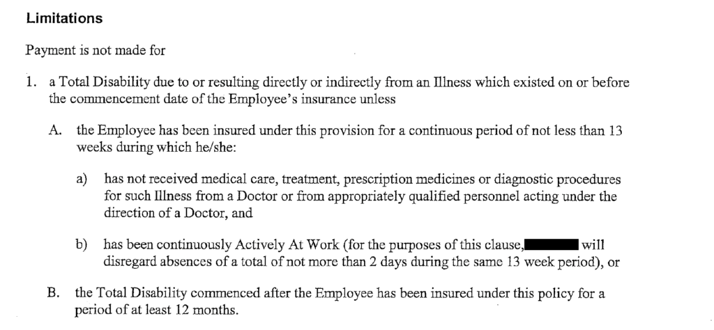 Pre-existing Conditions and Long-Term Disability | Resolute Employment ...
